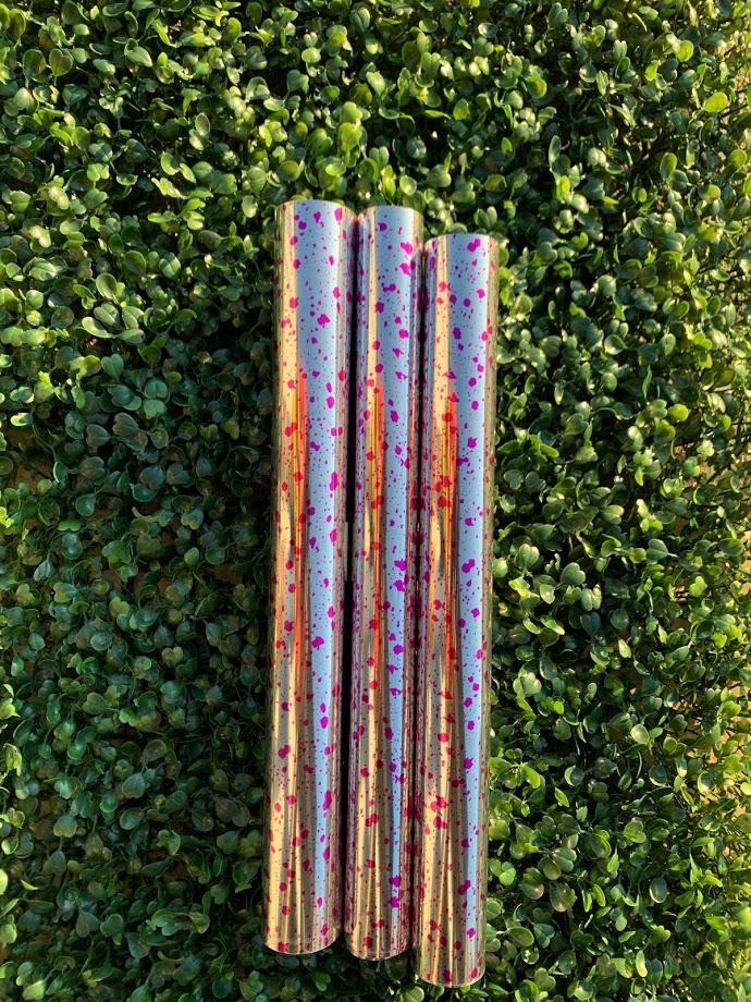 Pink Splatter Soft Metallic (HTV)– Just Vinyl and Crafts